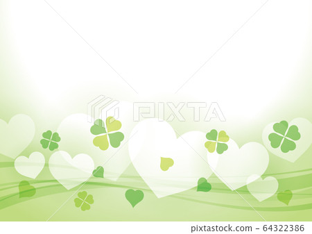 Clover heart background green - Stock Illustration [64322386] - PIXTA