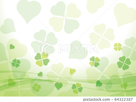 Clover heart background green - Stock Illustration [64322387] - PIXTA