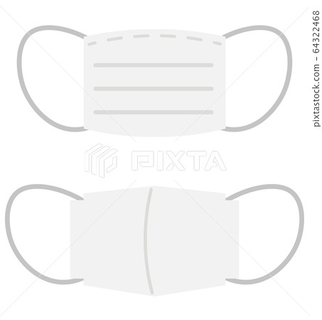 Illustration of paper mask and cloth mask - Stock Illustration ...