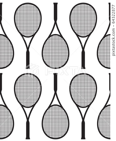 Vector seamless pattern of black tennis racket - Stock Illustration ...