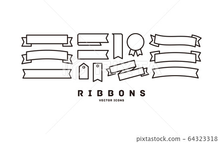 Ribbon line icon - Stock Illustration [64323318] - PIXTA