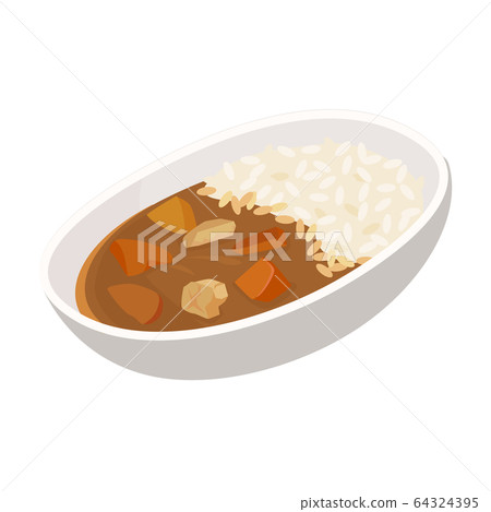 Curry and rice - Stock Illustration [64324395] - PIXTA