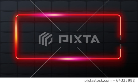 red glow neon light sign - Stock Illustration [64325998] - PIXTA