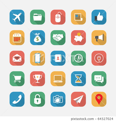 modern icons set in vector flat design - Stock Illustration [64327024 ...