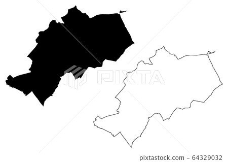 Gyor City (Hungary, Gyor-Moson-Sopron County) map - Stock Illustration ...