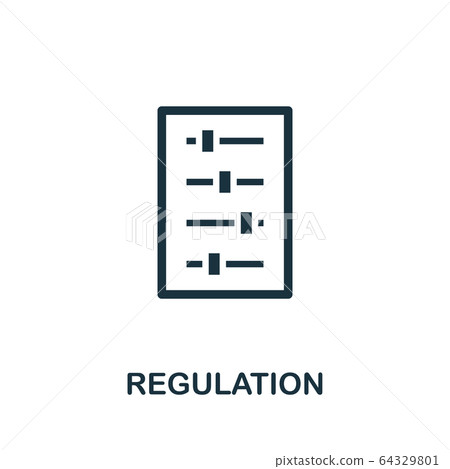 Regulation icon. Simple creative element.... - Stock Illustration ...