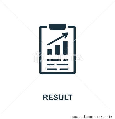 Result icon. Simple element from consulting... - Stock Illustration ...