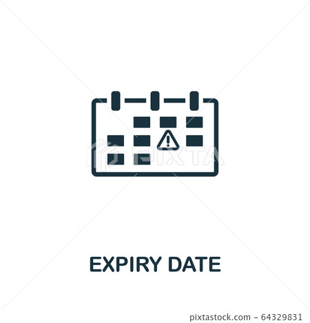 Expiry Date icon. Simple element from... - Stock Illustration [64329831 ...
