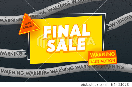 Final Sale Advertising Banner with Typography... - Stock Illustration ...