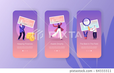 Paycheck Salary and Payroll Mobile App Page... - Stock Illustration ...