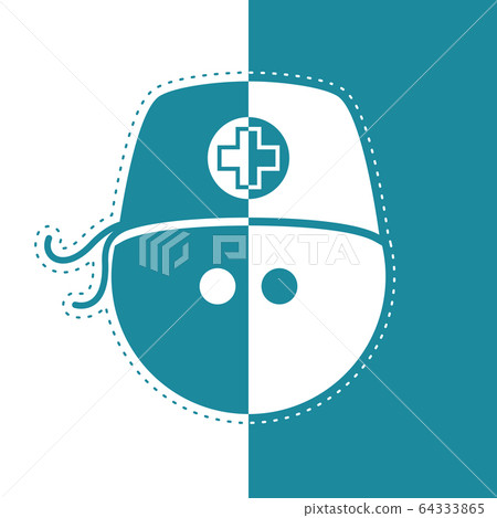 Bicolor icon of a man with a surgical cap - Stock Illustration ...