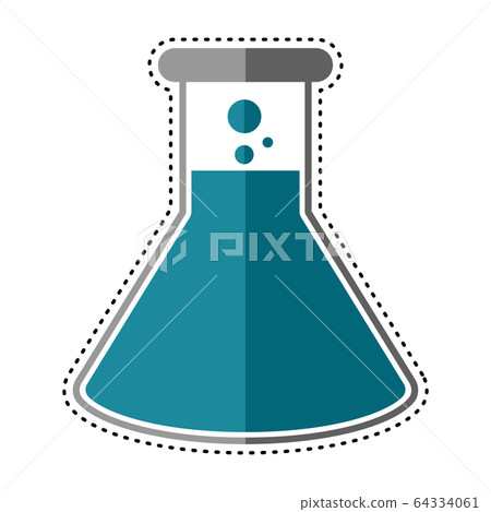 Dotted line test tube icon - Stock Illustration [64334061] - PIXTA