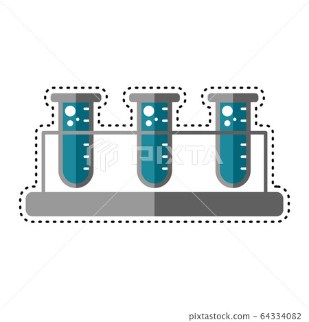 Dotted line test tube icon - Stock Illustration [64334082] - PIXTA