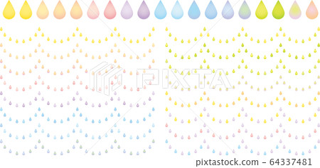 Watercolor style water drop line combination set - Stock Illustration ...