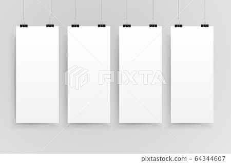 Vector four rectangle vertical format paper sheet - Stock Illustration ...