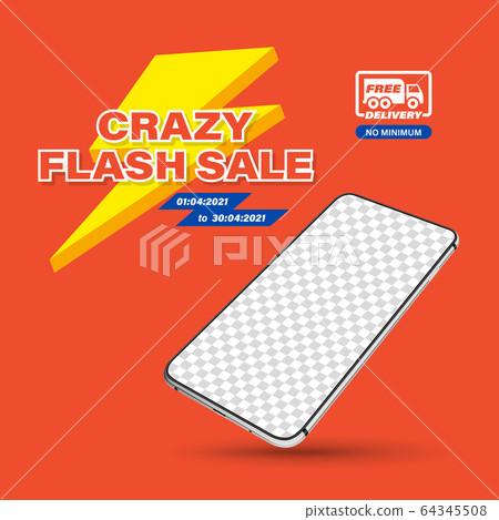 Template crazy flash sale - Stock Illustration [64345508] - PIXTA
