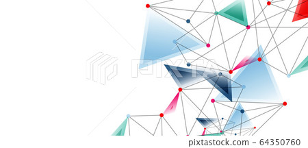 Line points connections, triangular technology... - Stock Illustration ...