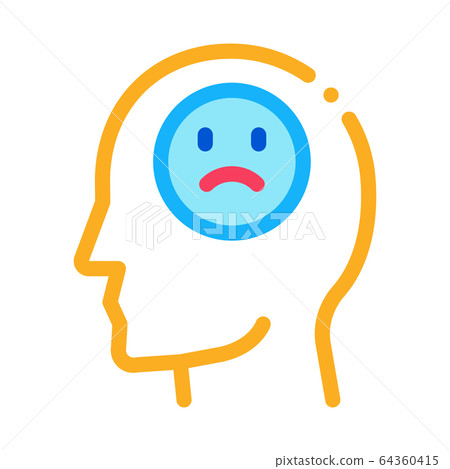 pessimistic person icon vector outline...-插圖素材 [64360415] - PIXTA圖庫