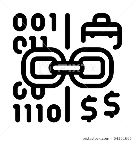 linking binary code to money icon vector... - Stock Illustration ...