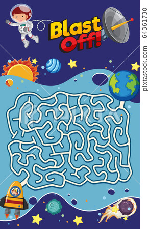 Game template with many stars in the space - Stock Illustration ...