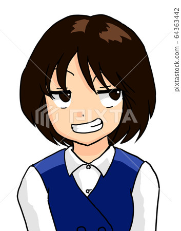 OL (scheming face) - Stock Illustration [64363442] - PIXTA