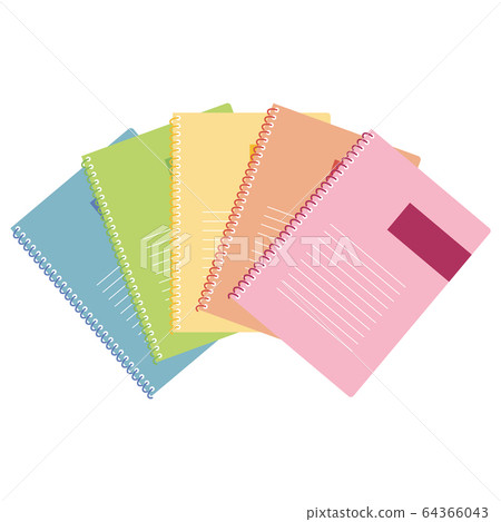 Illustration of colorful and cute ring notebook - Stock Illustration ...
