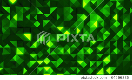 abstract green shape color background on 3d...-插圖素材 [64366886] - PIXTA圖庫
