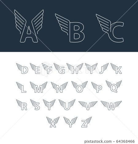 Alphabet letters with wings - Stock Illustration [64368466] - PIXTA