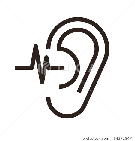 Hearing test. Ear icon - Stock Illustration [64372847] - PIXTA