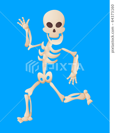 Funny cartoon skeleton posing while running.... - Stock Illustration ...