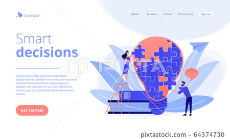 Vision statement concept landing page. - Stock Illustration [64374730 ...