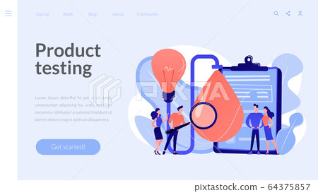 Product testing concept landing page. - Stock Illustration [64375857 ...