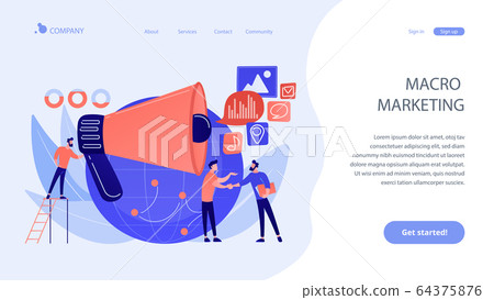 Macromarketing concept landing page. - Stock Illustration [64375876 ...