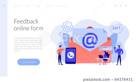 Get in touch concept landing page. - Stock Illustration [64376431] - PIXTA