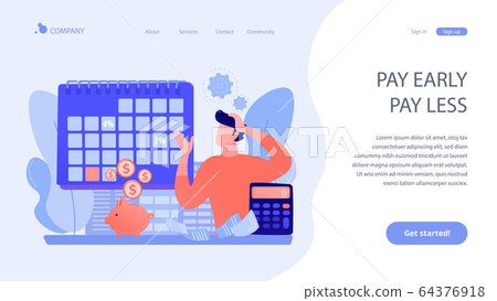 Early payment discount concept landing page - Stock Illustration ...
