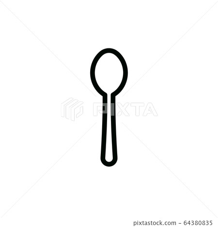 spoon icon isolated on white background vector - Stock Illustration ...