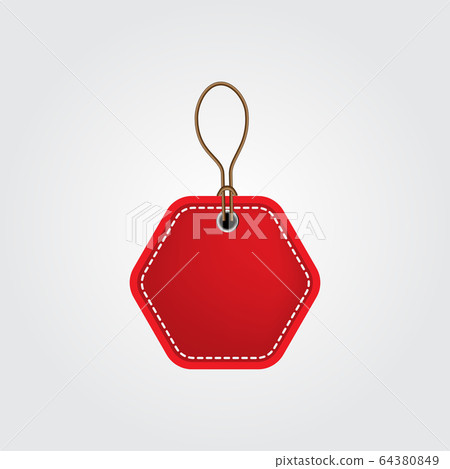 hexagon realistic prize tag icon vector - Stock Illustration [64380849 ...