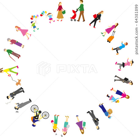 Hand drawn person circle - Stock Illustration [64381899] - PIXTA