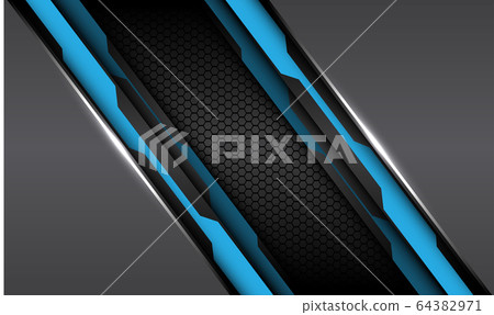 Abstract blue black circuit line on grey... - Stock Illustration ...