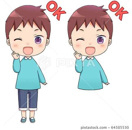Kids boys ok - Stock Illustration [64385530] - PIXTA