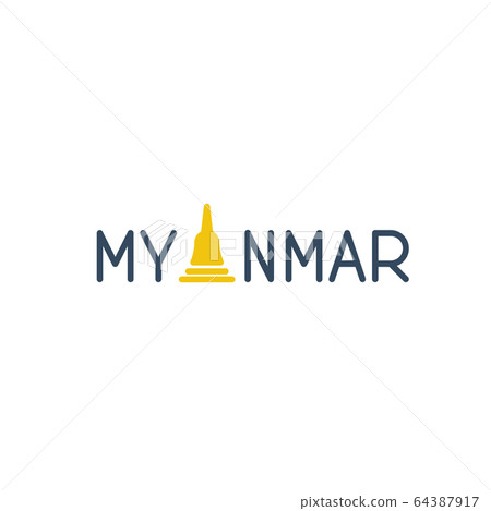 Myanmar word logo concept - Stock Illustration [64387917] - PIXTA