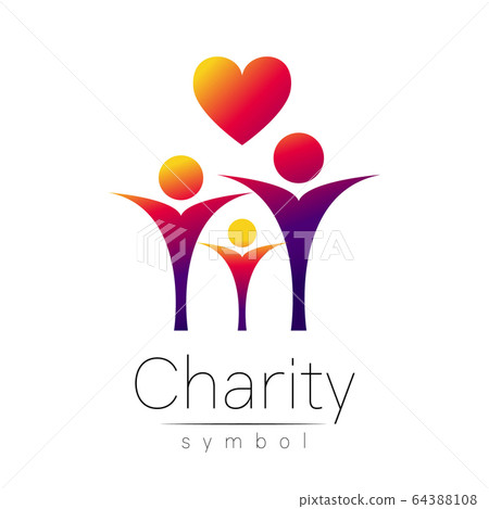 Vector illustration. Symbol of Charity.Sign... - Stock Illustration ...