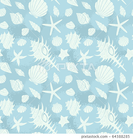 Marine motif pattern background - Stock Illustration [64388285] - PIXTA