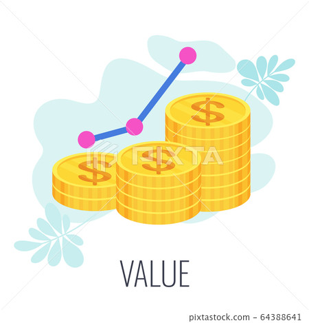 Business values infographics pictogram. Flat... - Stock Illustration ...