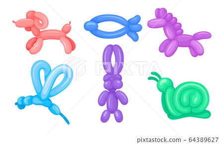 Balloon Twisting Art with Animal Figures Vector... - Stock Illustration [64389627] - PIXTA