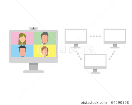 Network telework - Stock Illustration [64390598] - PIXTA