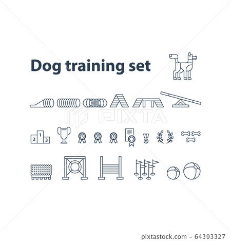 Dog show exhibition event icons - Stock Illustration [64393327] - PIXTA