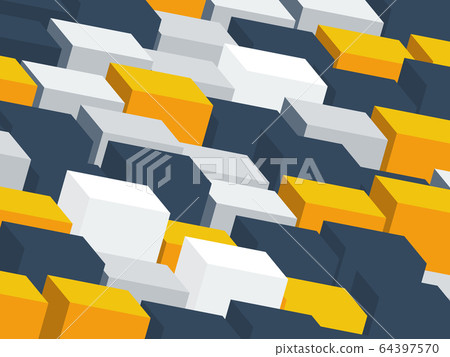 Abstract backdrop with random cubes - Stock Illustration [64397570] - PIXTA