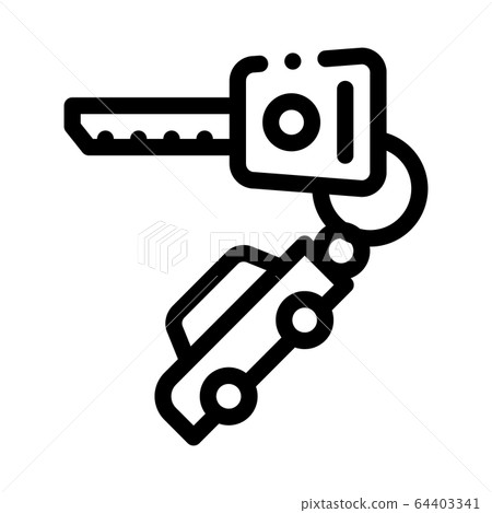 car keys icon vector outline illustration - Stock Illustration ...