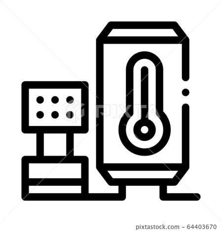 temperature control device icon vector outline... - Stock Illustration ...
